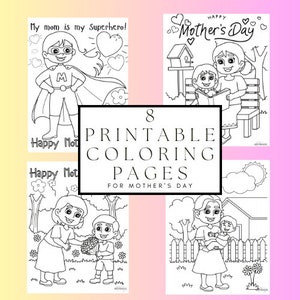 Mother's Day Coloring Activity Pages Mom Coloring Pages for Children ...