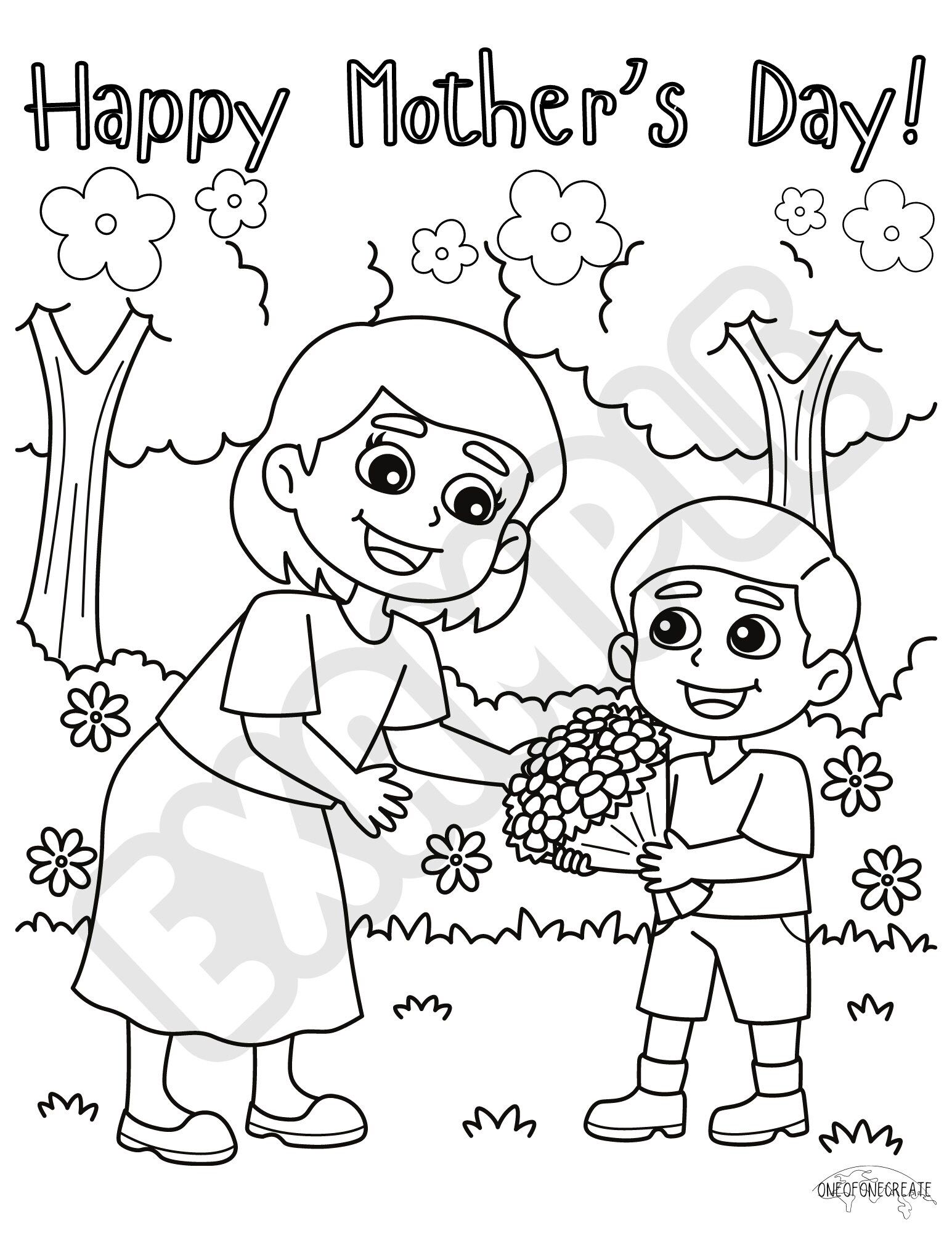 Mother's Day Coloring Activity Pages Mom Coloring Pages for Children ...