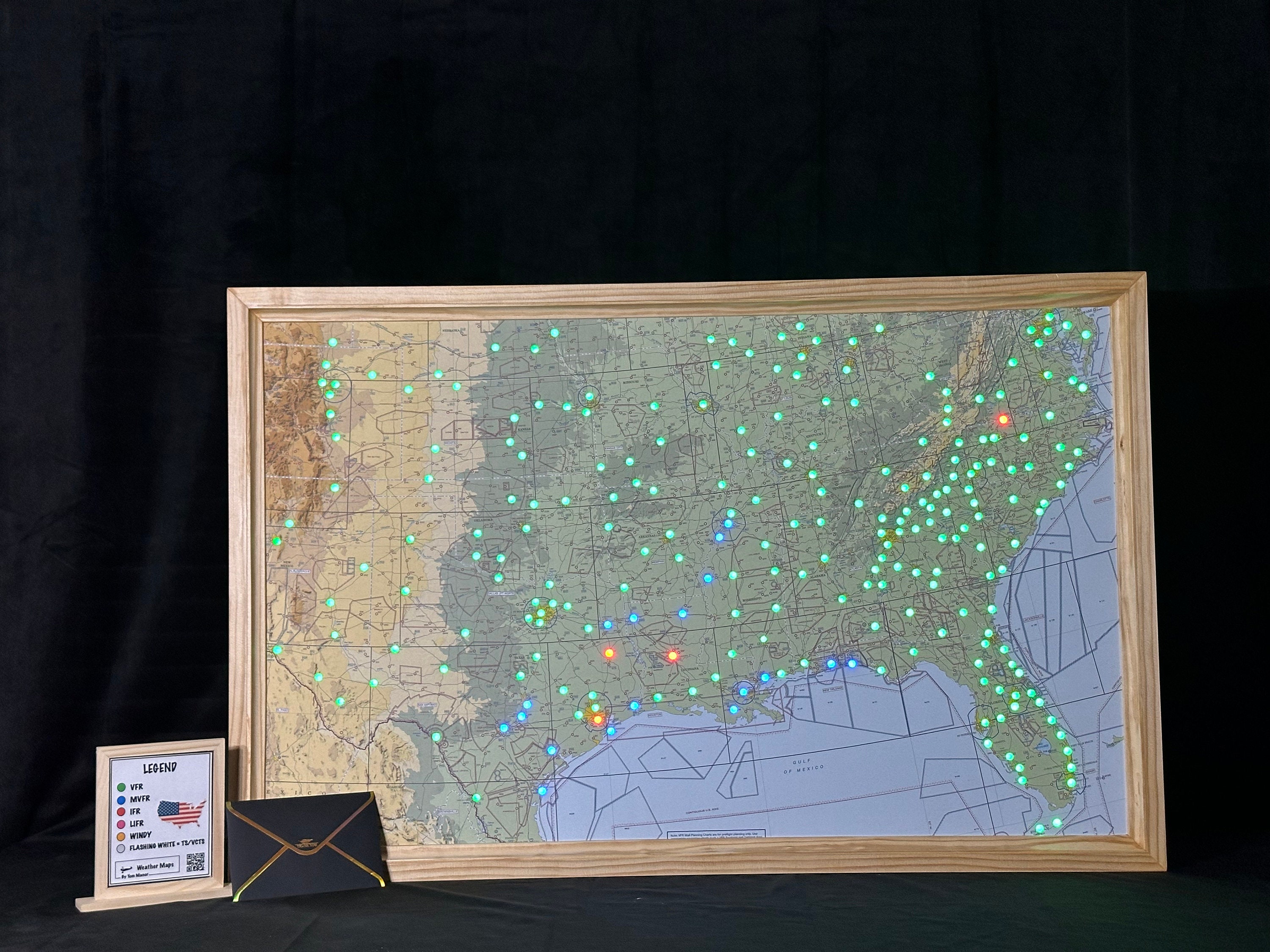 Live Weather Map Sectional for Pilots - Etsy