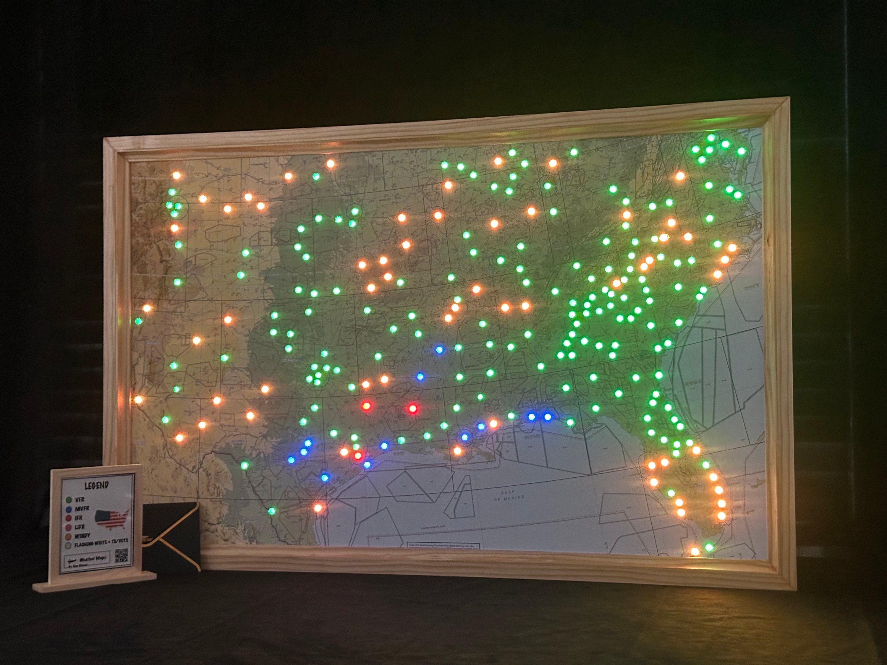Live Weather Map Sectional for Pilots - Etsy