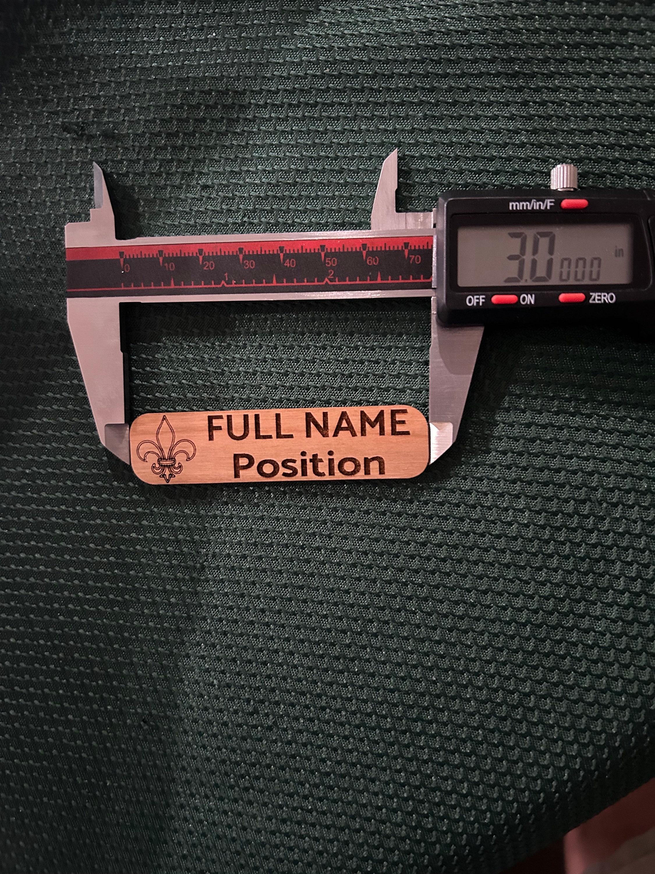 Laser Engraved Wooden Name Tag - Etsy