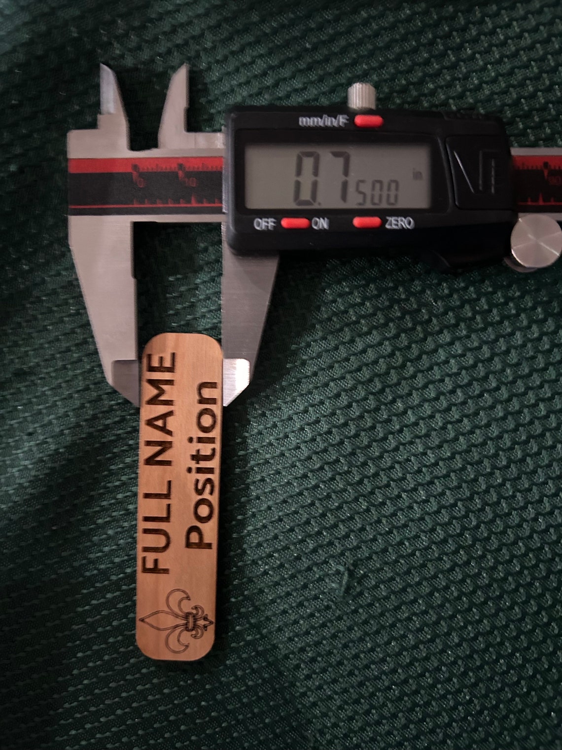 Laser Engraved Wooden Name Tag - Etsy