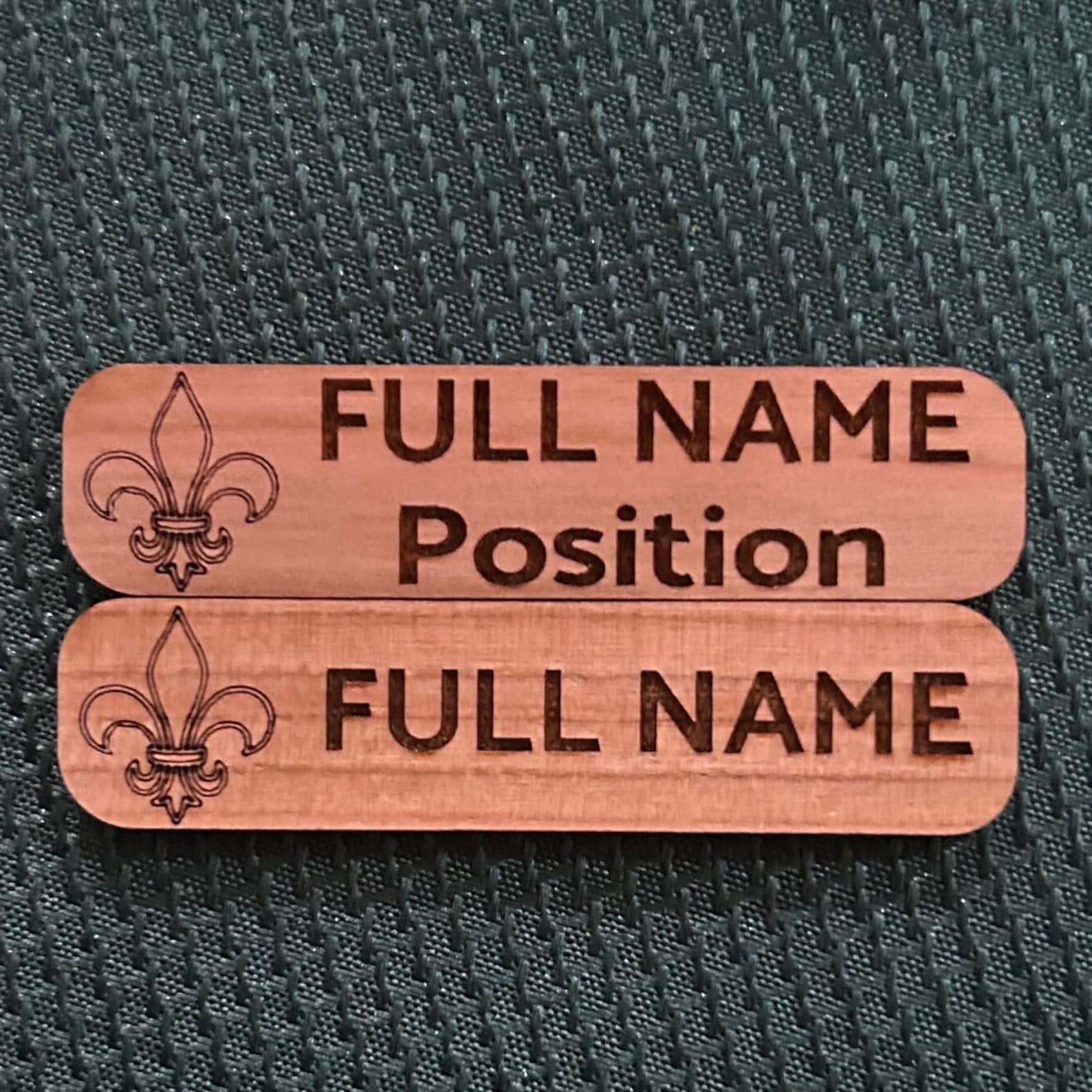 Laser Engraved Wooden Name Tag - Etsy
