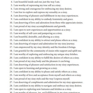 Sissy 101 - Tasks, Tips & Affirmations | 126 Page Ebook | Guide for ...