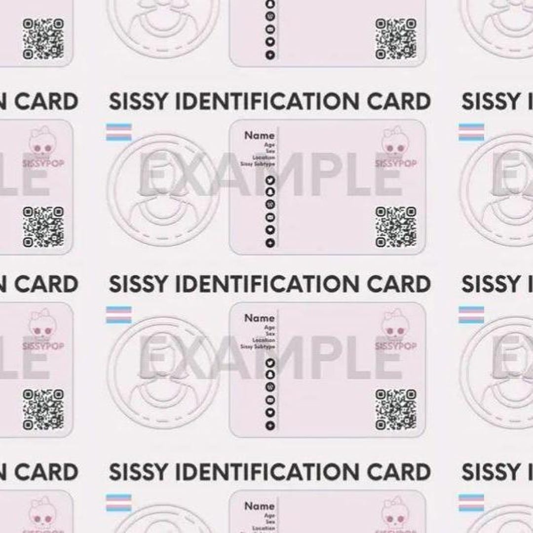 Custom Sissy ID Card: Personalized Digital Download (PNG) - Etsy Finland