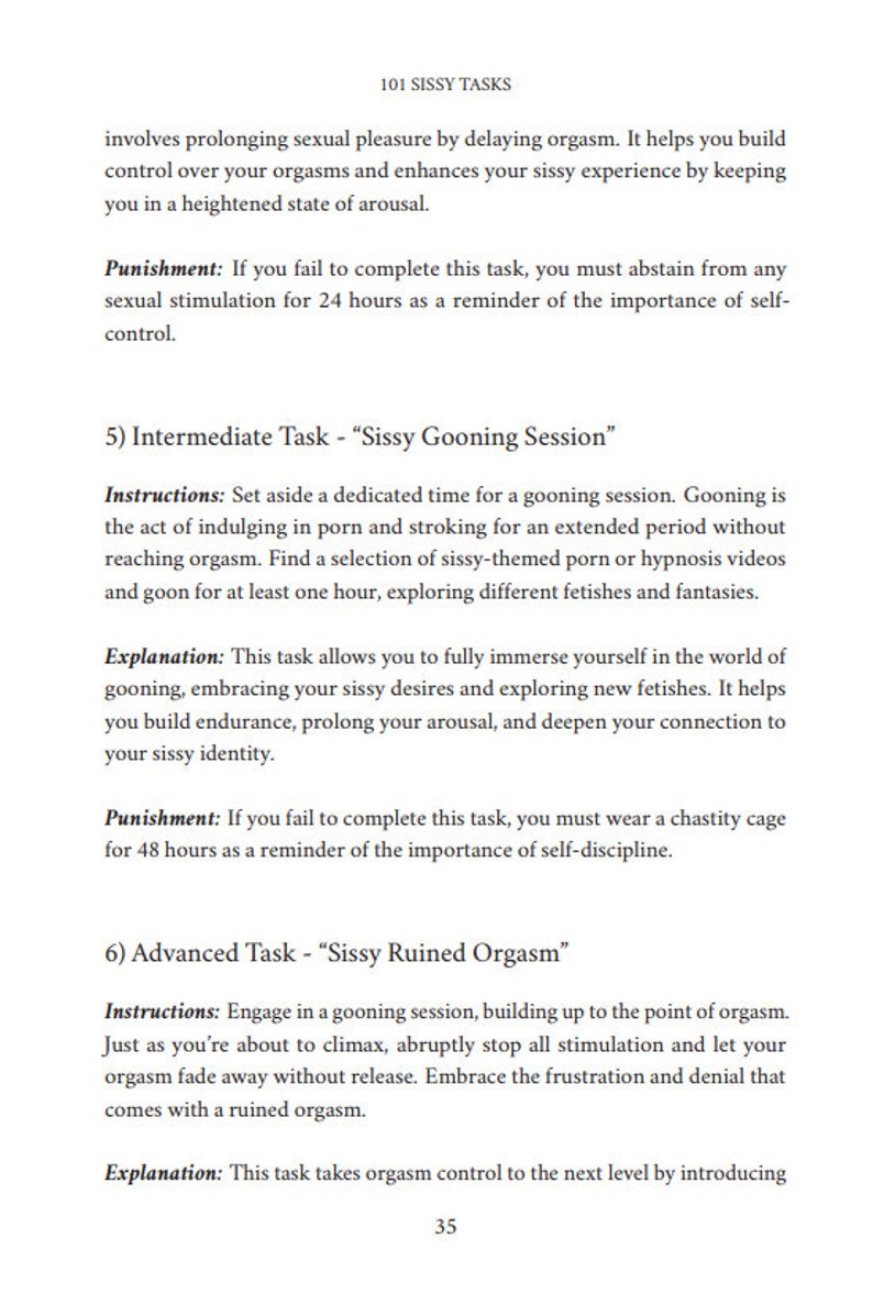 Sissy 101 - Tasks, Tips & Affirmations | 126 Page Ebook | Guide for ...