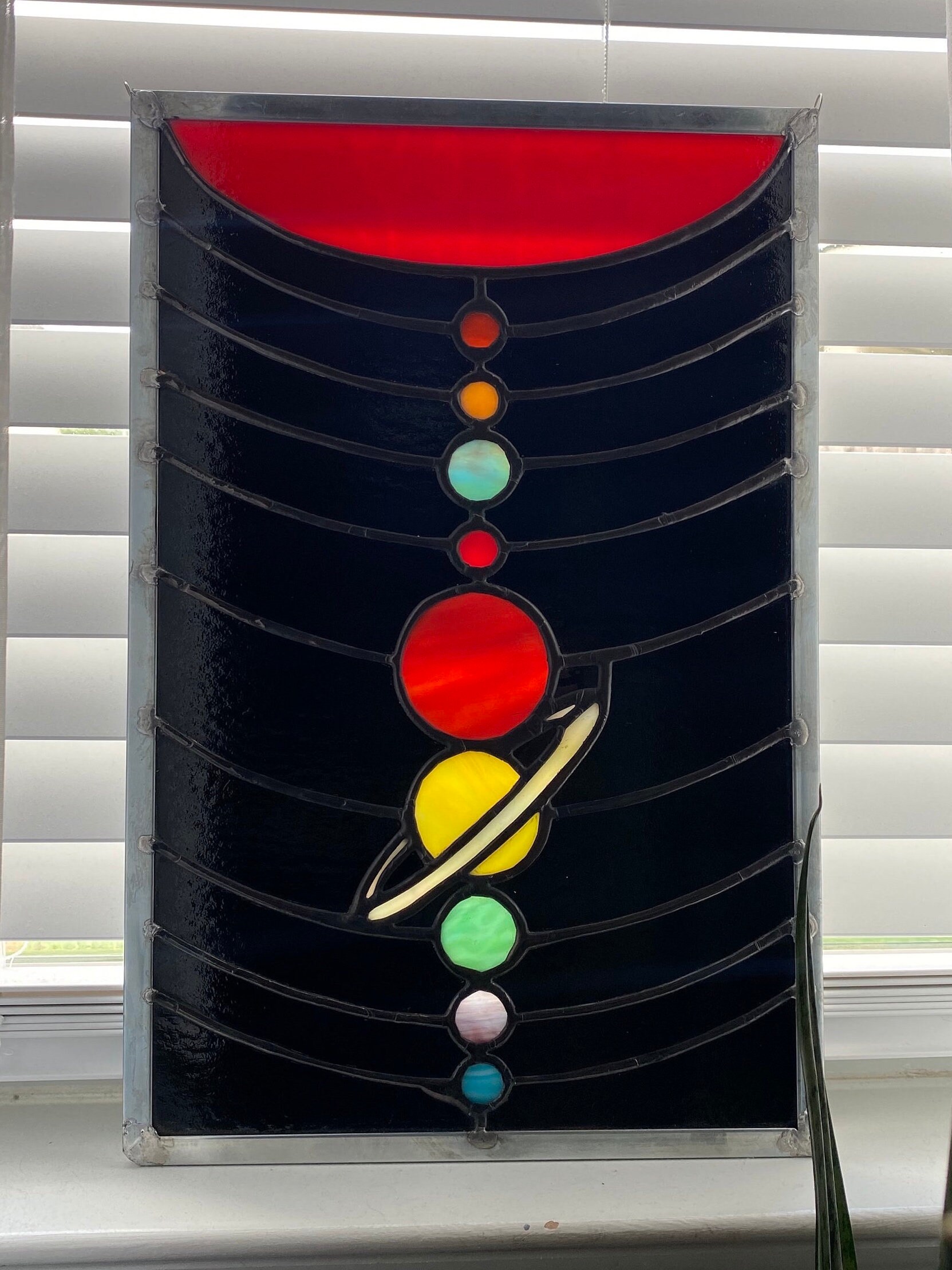 Solar System Stained Glass Panel - Etsy