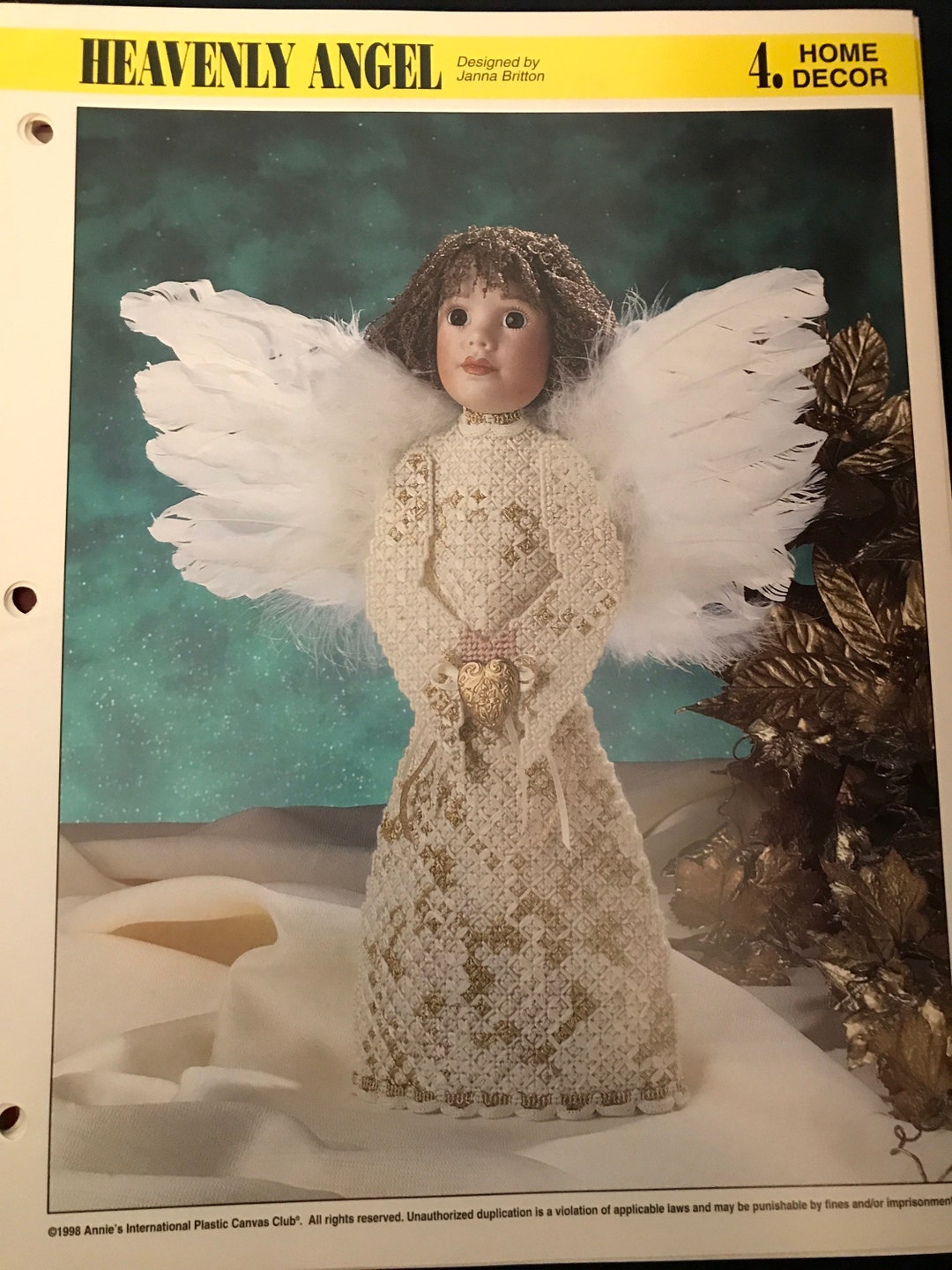 Heavenly Angel Plastic Canvas Pattern Rare - Etsy