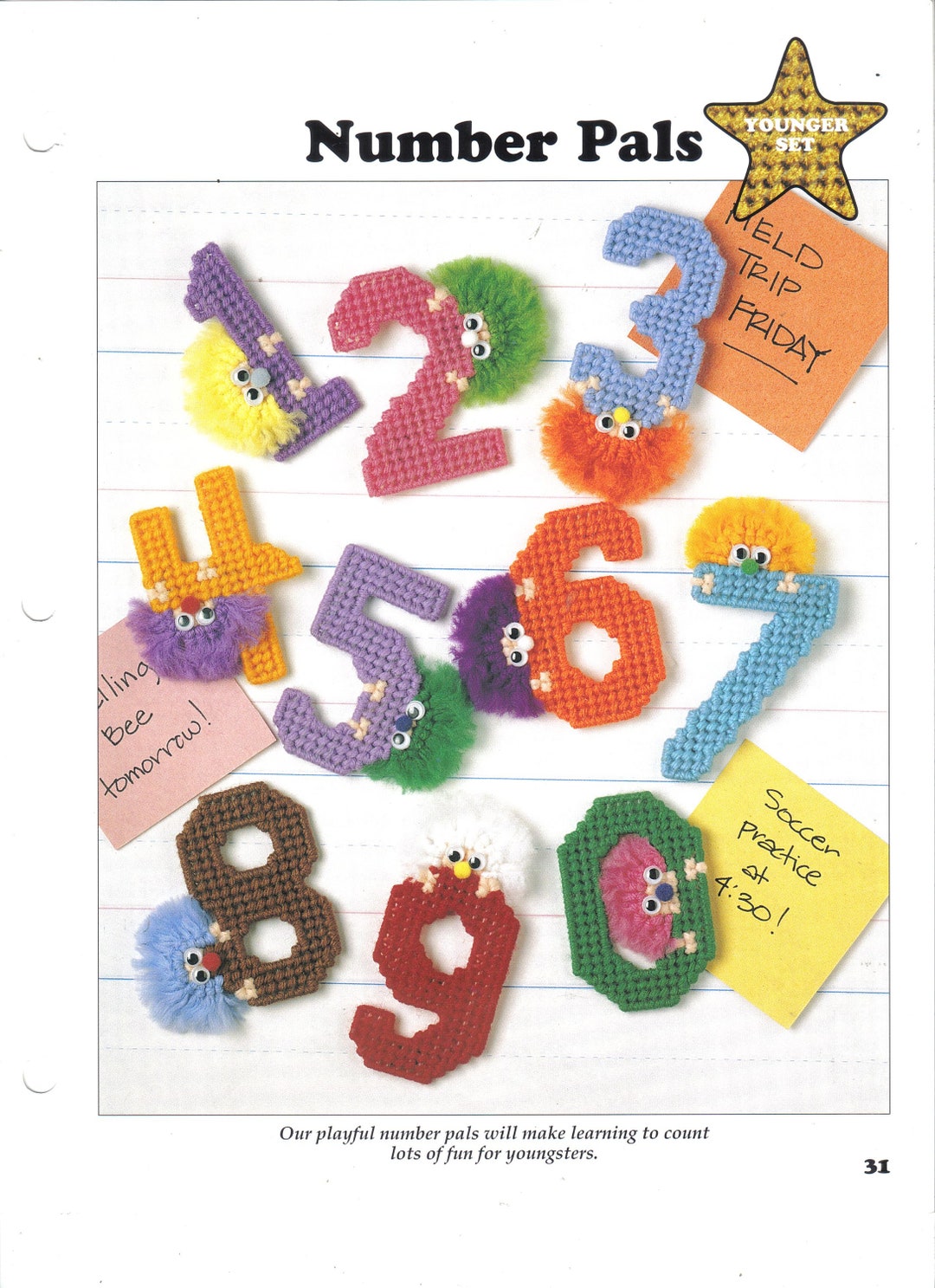 Number Pals Plastic Canvas Pattern by Leisure Arts - Etsy