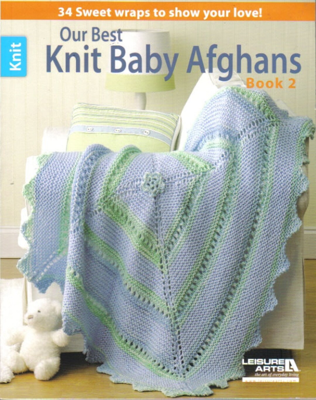 Knit Baby Afghan Patterns: Leisure Arts Knitting Book - Etsy