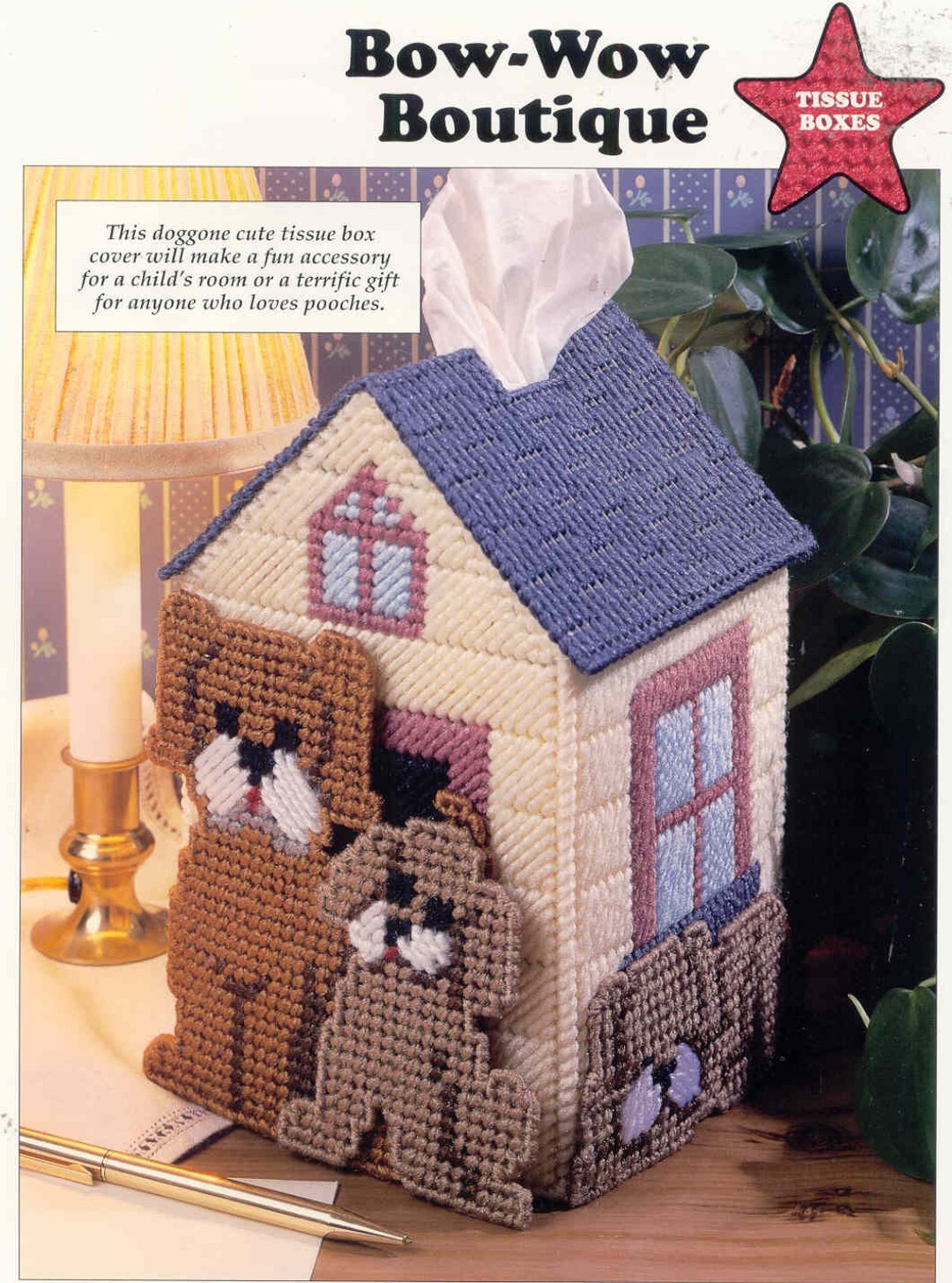 Bow Wow Boutique and Argyle Tissue Covers Plastic Canvas Pattern - Etsy