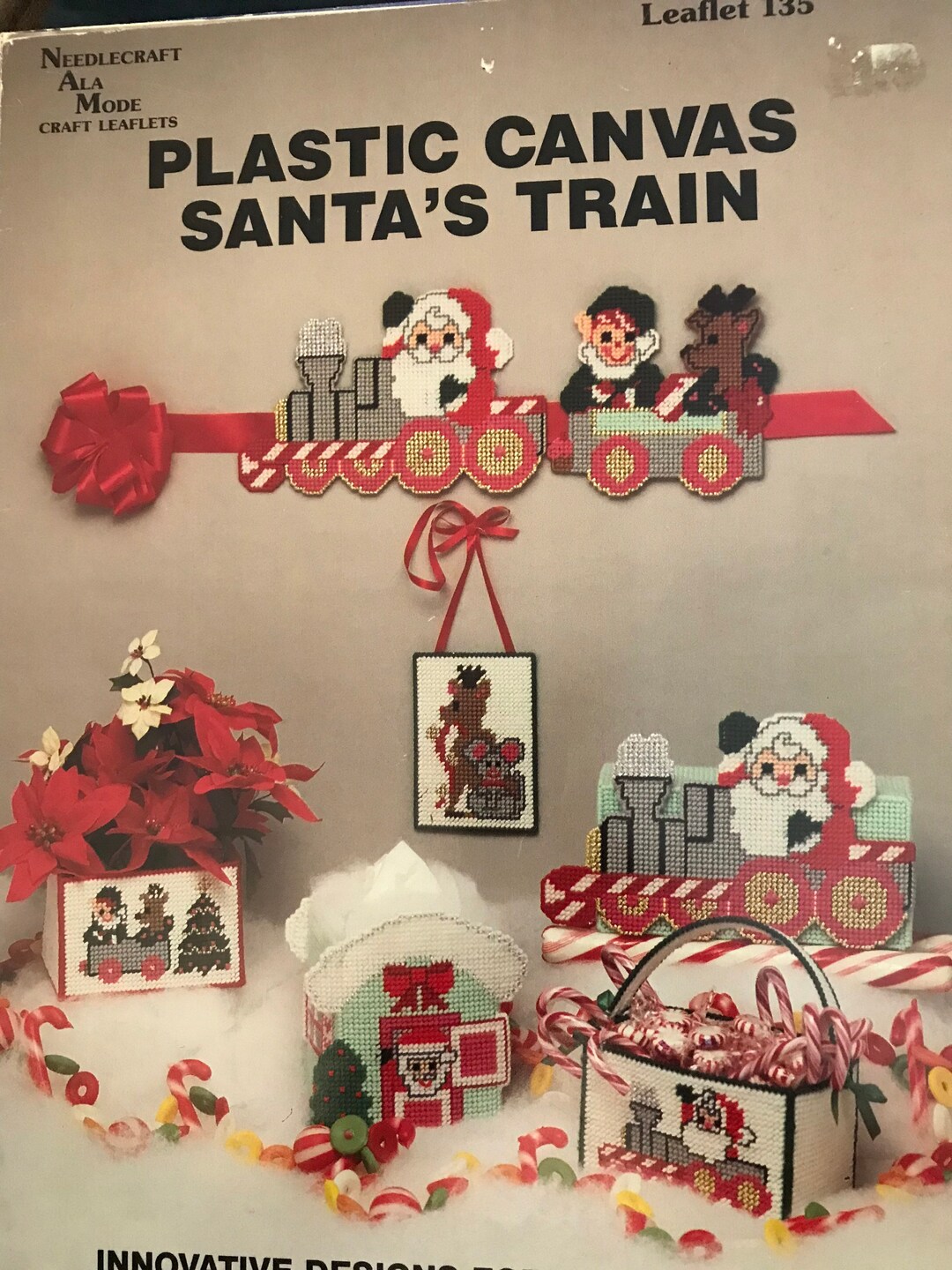 Santa's Train Plastic Canvas Leaflet by Needlecraft Ala Mode - Etsy