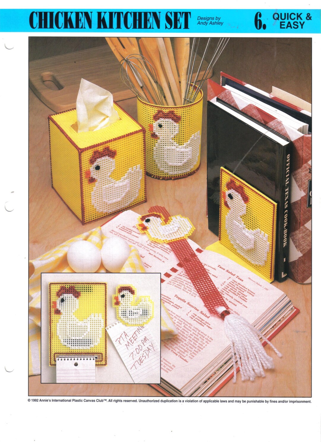 Chicken Kitchen Set ~ Plastic Canvas Pattern ~ Annie's - Etsy