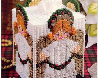Angel Tissue Box Cover Plastic Canvas Pattern - Etsy