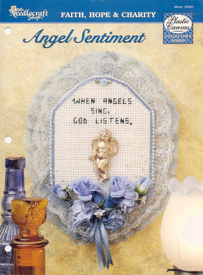 Angel Sentiment ~ Plastic Canvas Pattern WALL / DOOR DECOR - Etsy