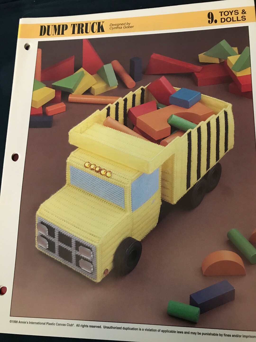 Dump Truck ~ Plastic Canvas Pattern by Annie’s - Etsy