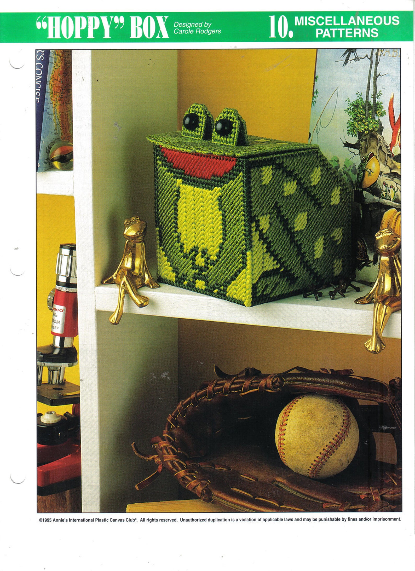 Hoppy Box ~ Plastic Canvas Pattern ~ Frog Box ~ Annie's - Etsy