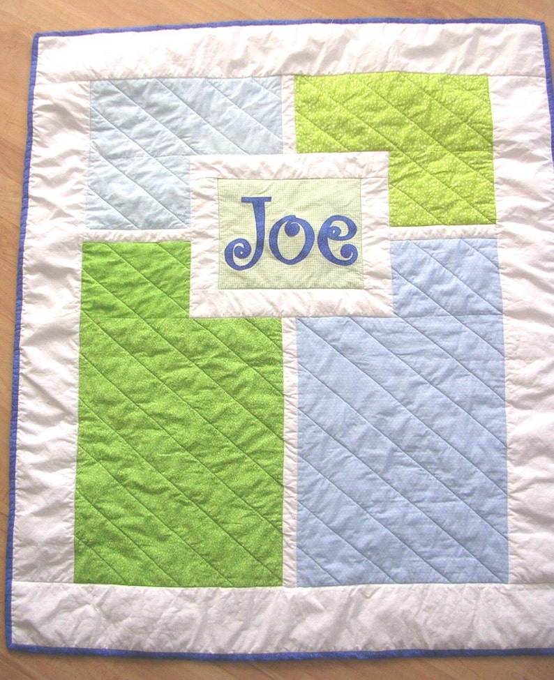 Personalized Custom Baby Quilt With Name or Monogram You Get | Etsy