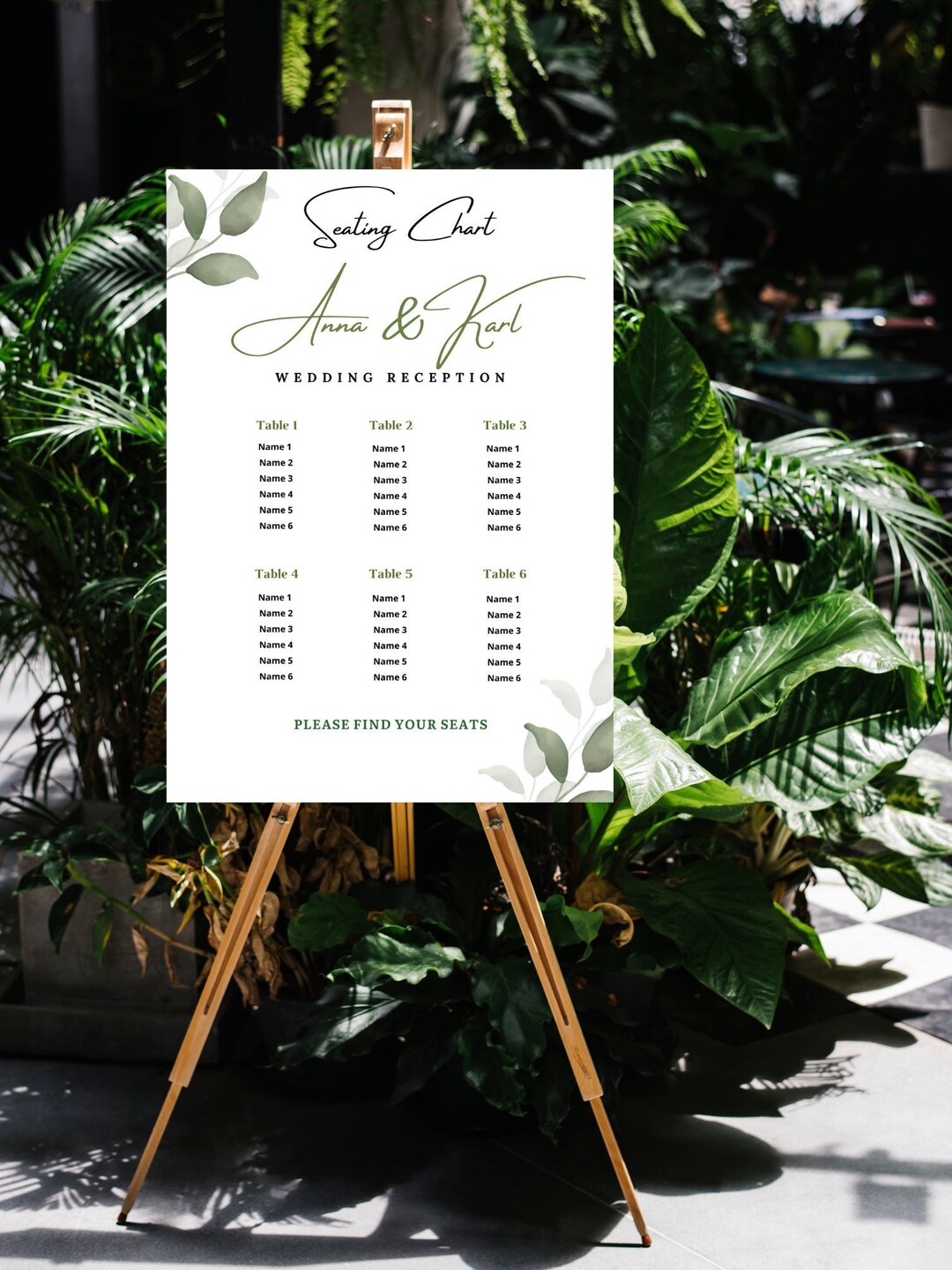 Seating Plan Template, Editable Seating Plan, Printable Seating Plan ...