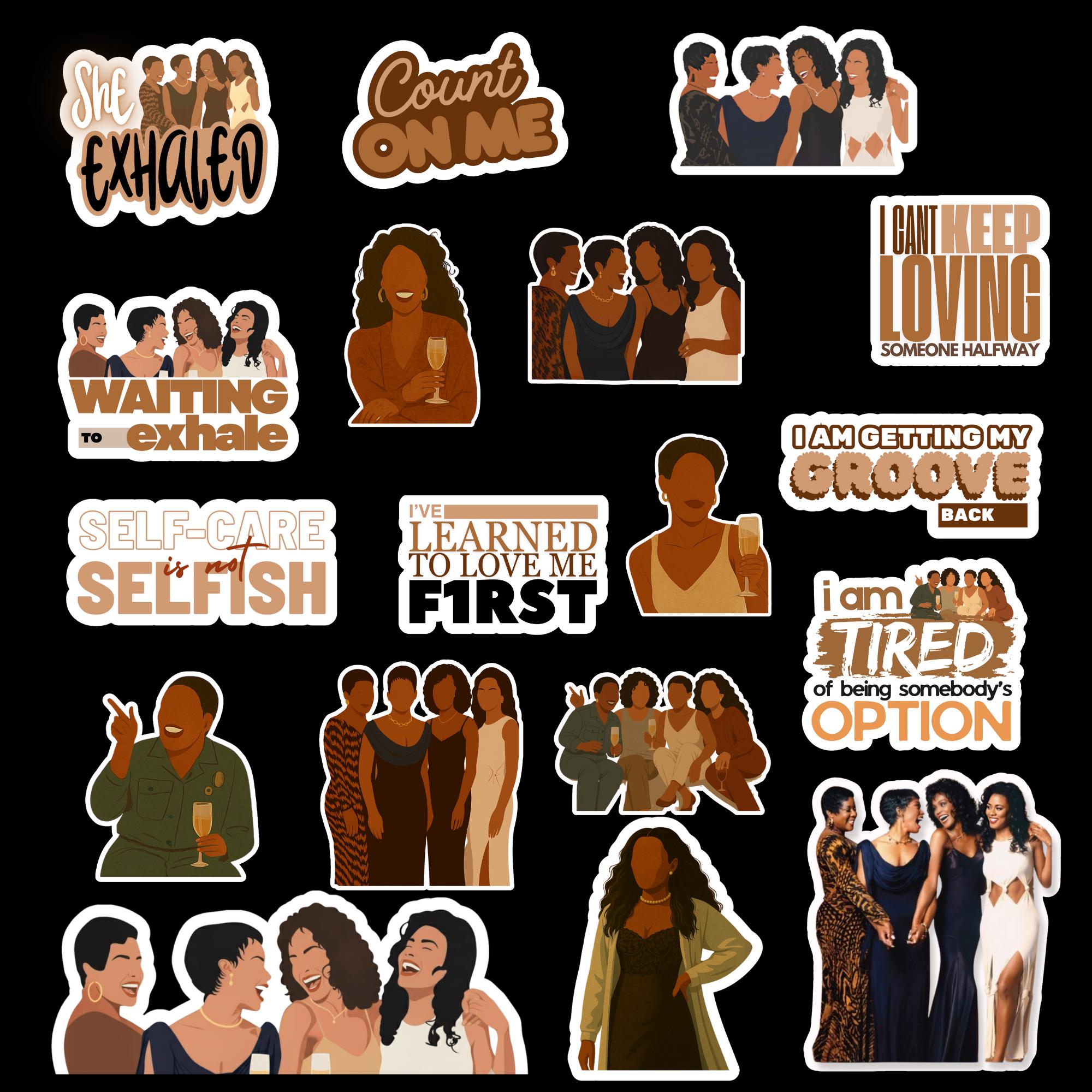 Waiting to Exhale Stickers | 90s Movie Empowerment Quotes (digital ...