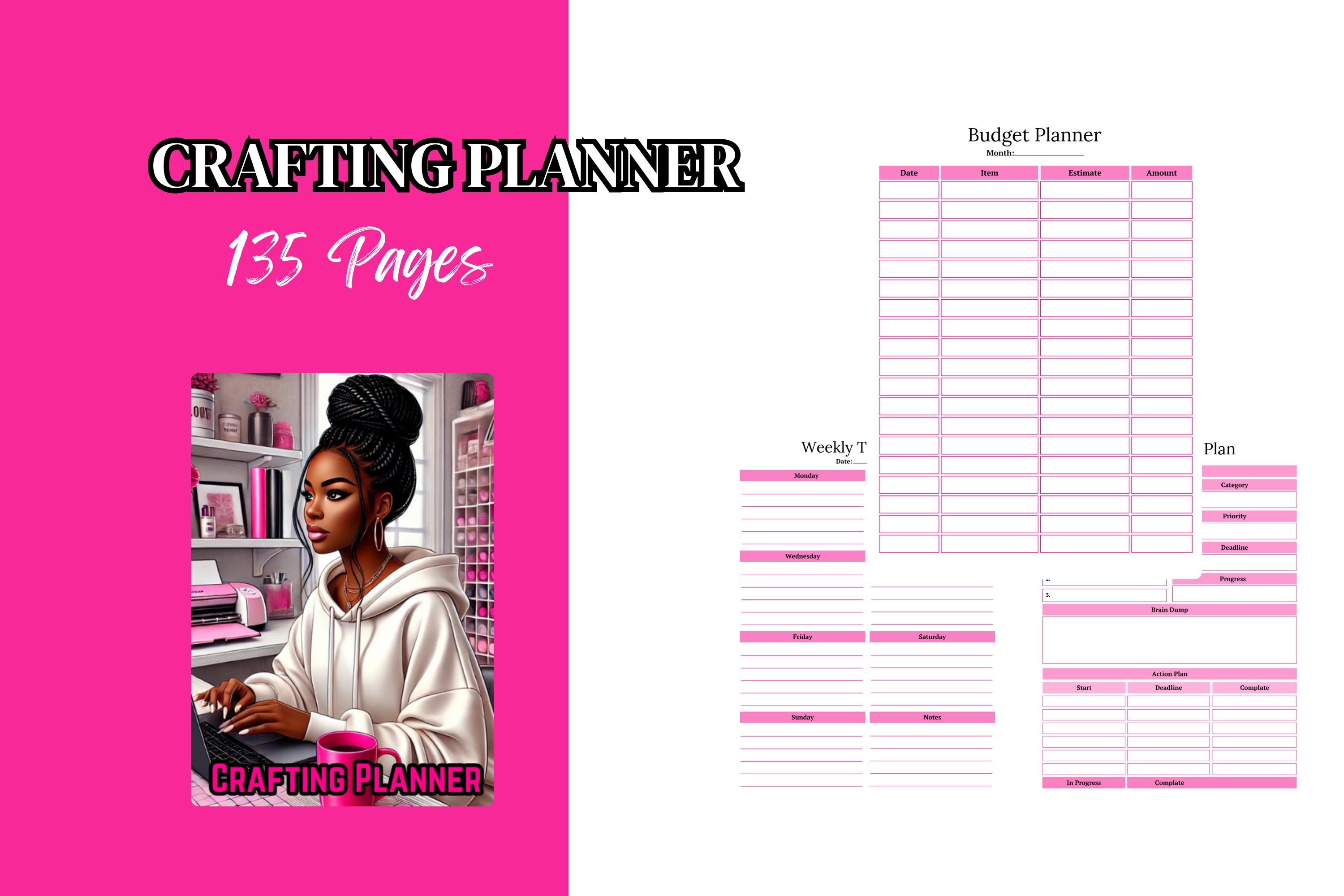 Crafting Planner for Crafters | 135-page Craft Organization Journal ...