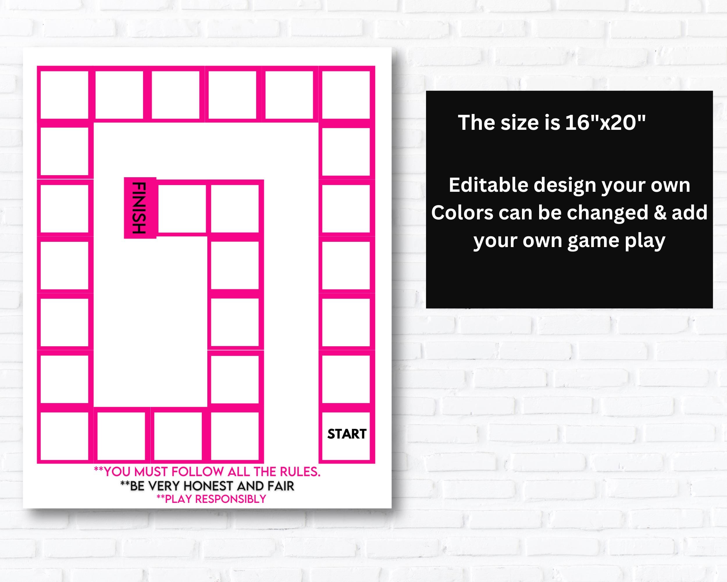 Rhythm & Booze Drinking Board Game: Editable Bachelorette Party ...