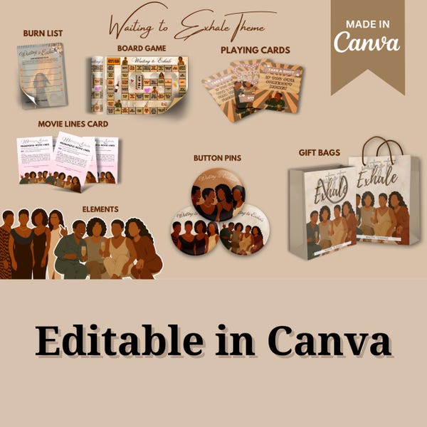 Exhale Party Template - Etsy