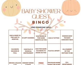 Winter Themed Baby Shower Guest Bingo - Etsy