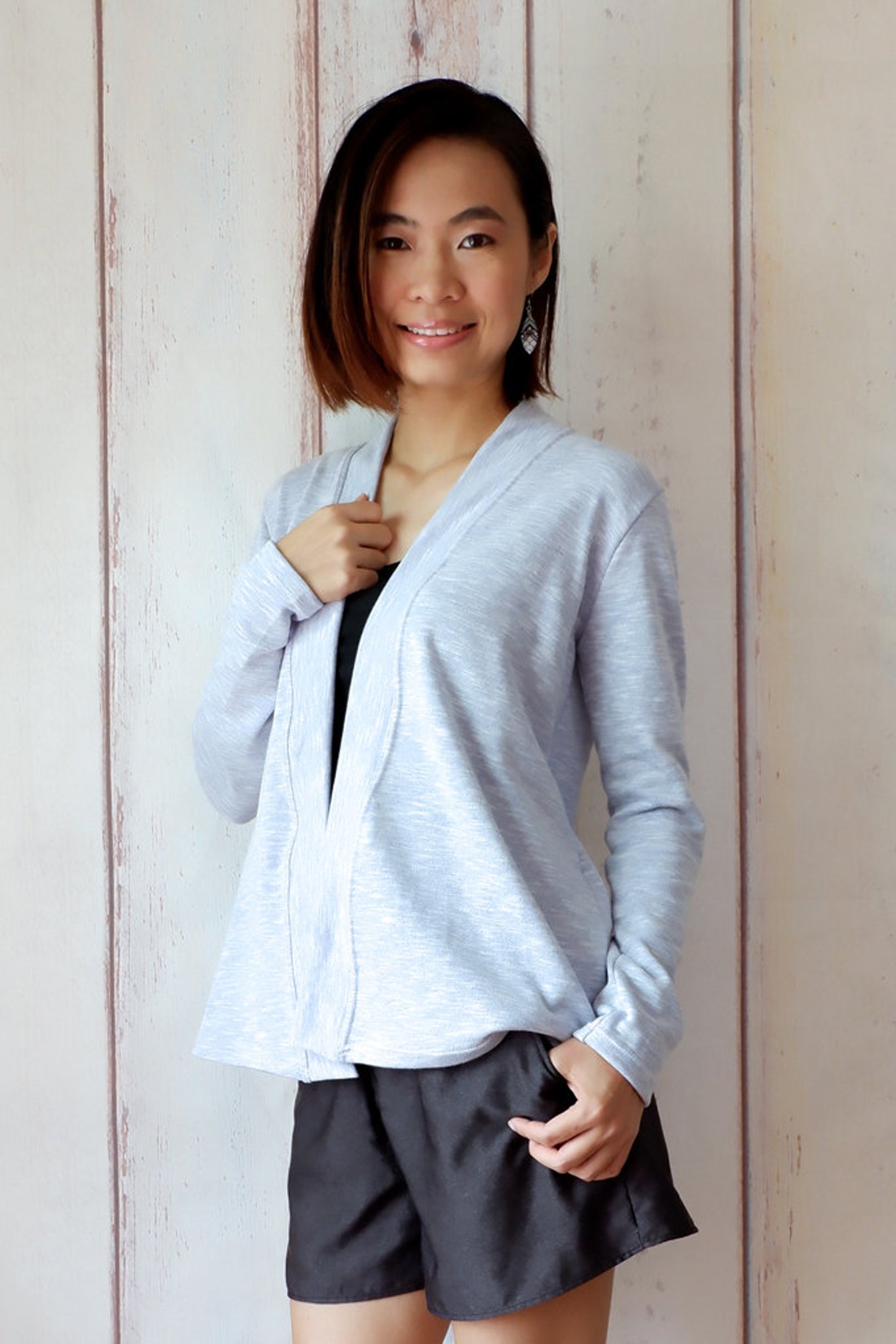 The Maple Cardigan for Women PDF Sewing Pattern Drape Front Band Front ...