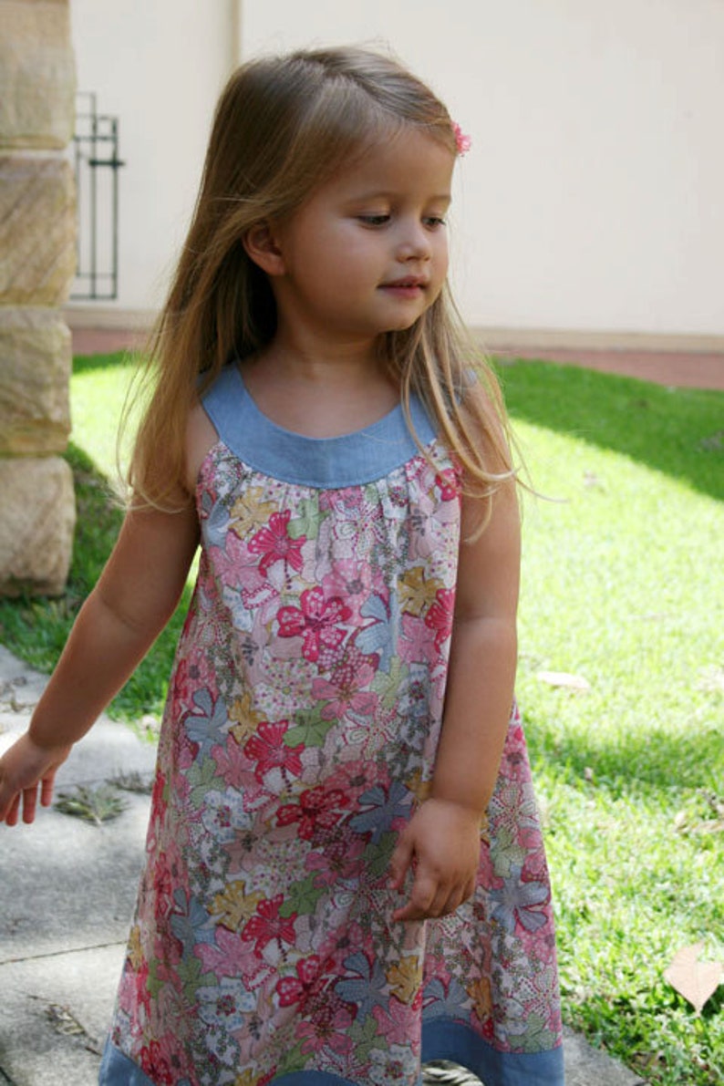 Little Ellie Round Collar Yoke Neck Dress Instant Download PDF - Etsy ...