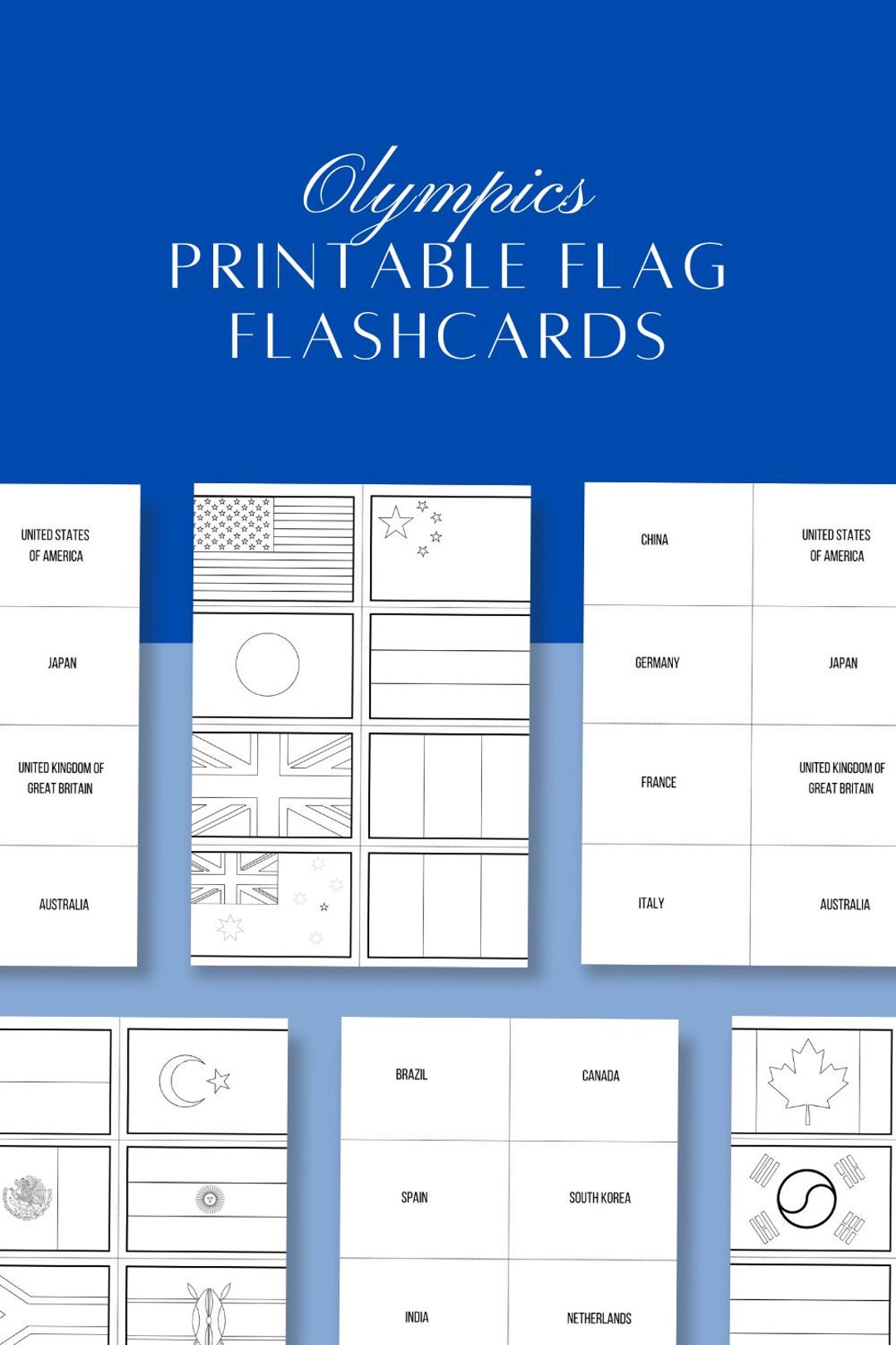 Printable Coloring Page of World Flags Used for Decor, Flashcards ...