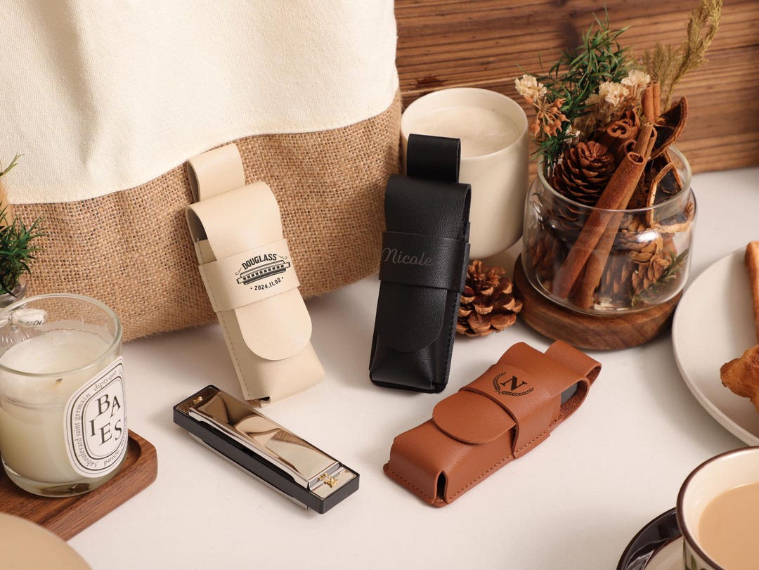 Custom Engrave Leather Harmonica Case, Custom Harmonica Pouch With ...