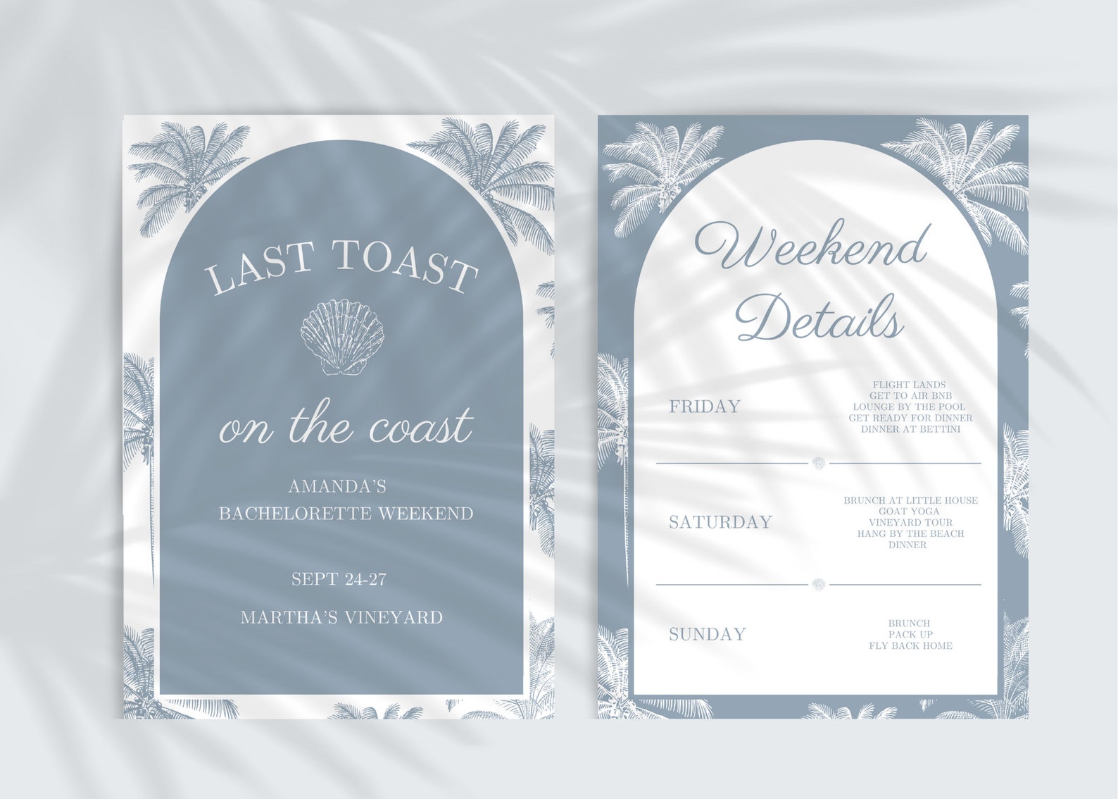 Coastal Bachelorette Party Invitation Last Toast on the Coast Weekend ...