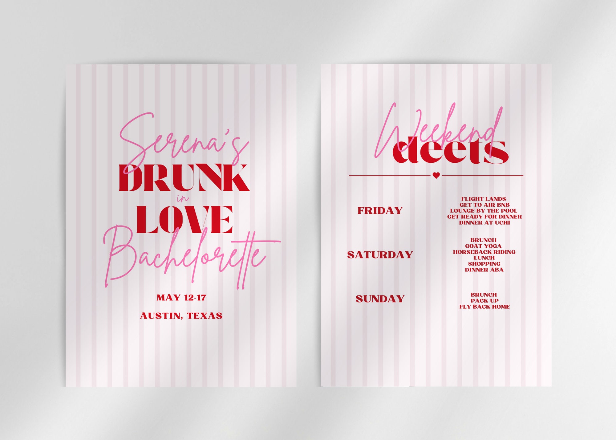Drunk in Love Bachelorette Party Invite & Itinerary| Bachelorette ...