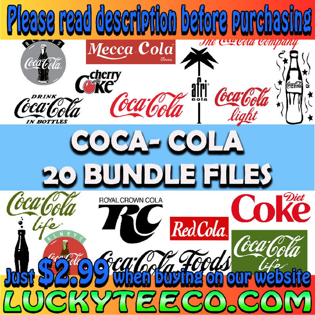 20 Coca Cola Bundle Svg, Coca Cola Logo Svg, Coke Logo Svg - Etsy