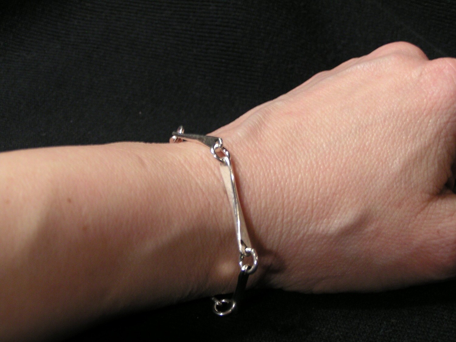 Sterling Silver Forged Links Bracelet Hand Forged Hand Made - Etsy