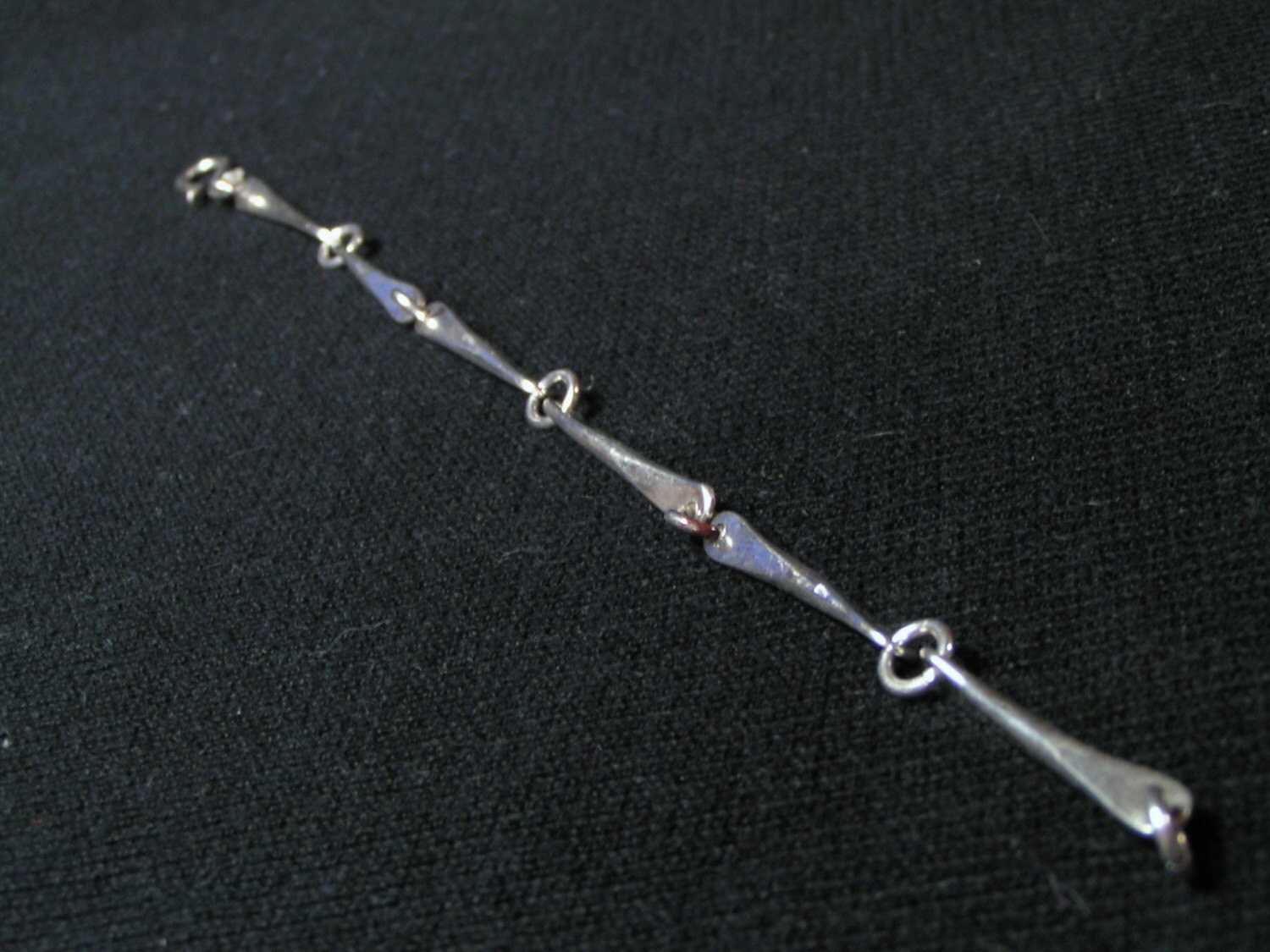 Sterling Silver Forged Links Bracelet Hand Forged Hand Made - Etsy