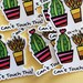 Cant Touch This Cactus Sticker, Succulent Plants, Water Bottle Sticker ...