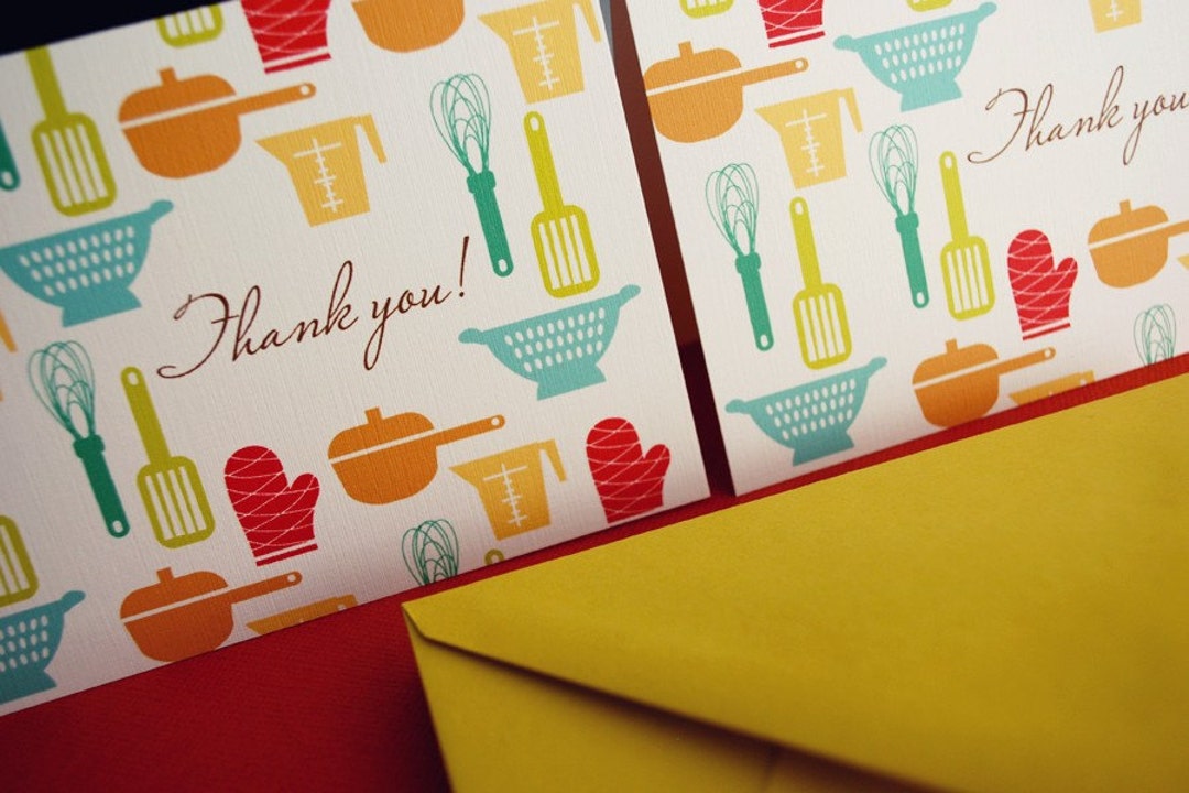 Thank You- so Nice of You, Kitchen Tools, Set of Cards, Bridal Shower ...