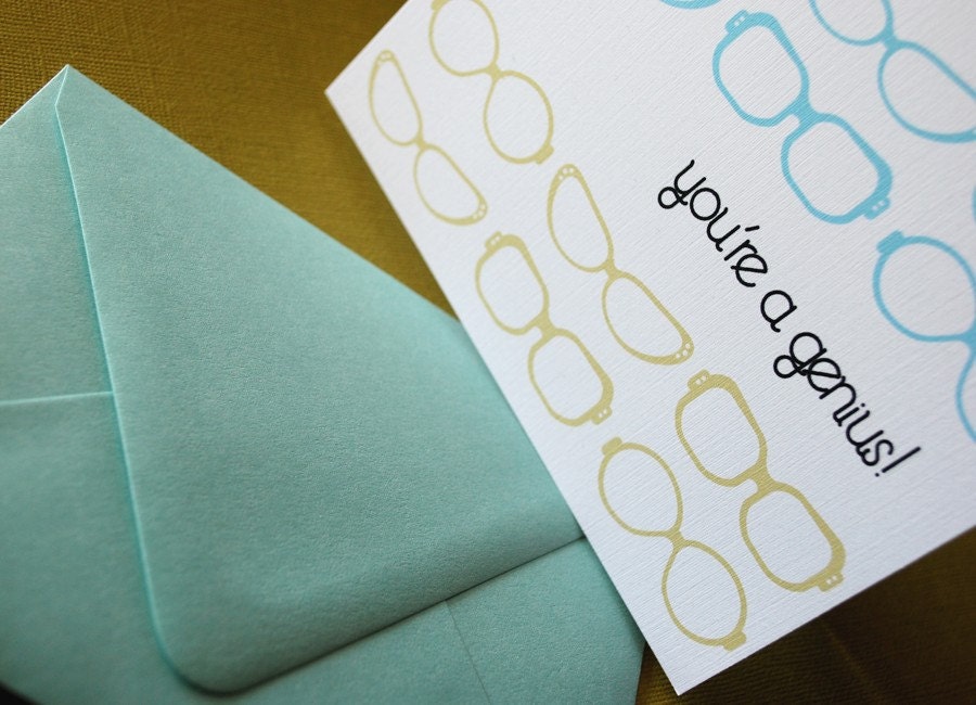 You're a Genius- Congratulations Card - Etsy