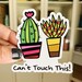 Cant Touch This Cactus Sticker, Succulent Plants, Water Bottle Sticker ...