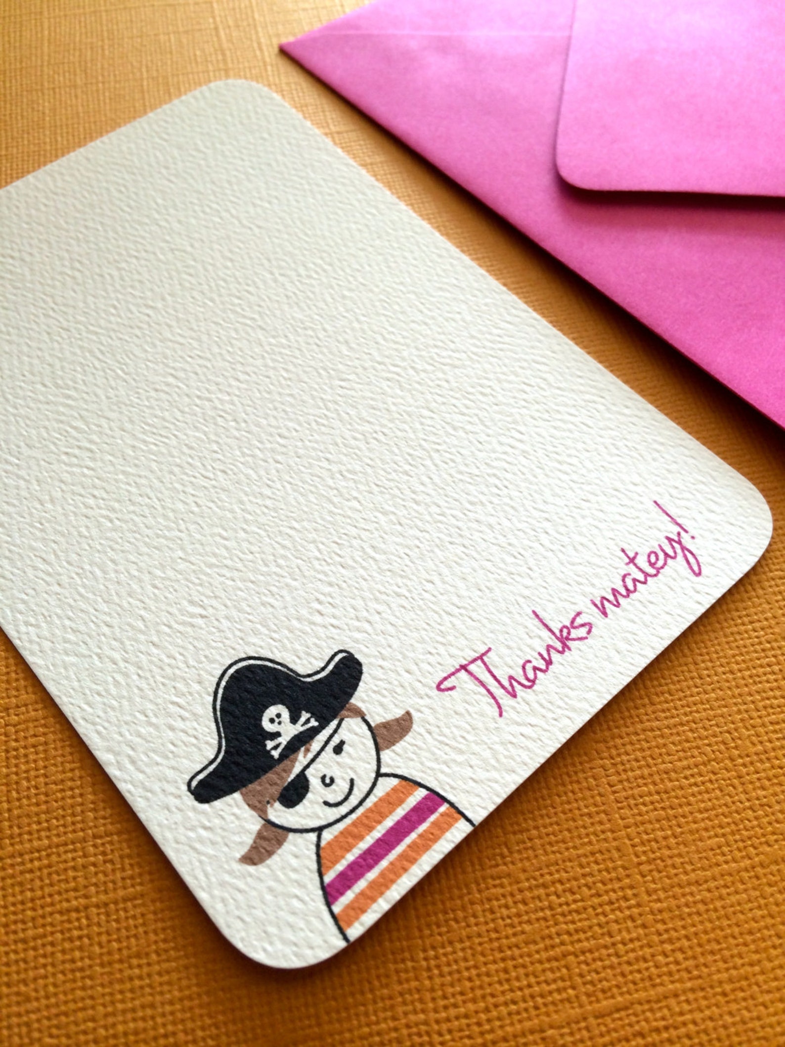 LIMITED Thanks Matey Pirate Girl Thank You Cards Set of 8 - Etsy