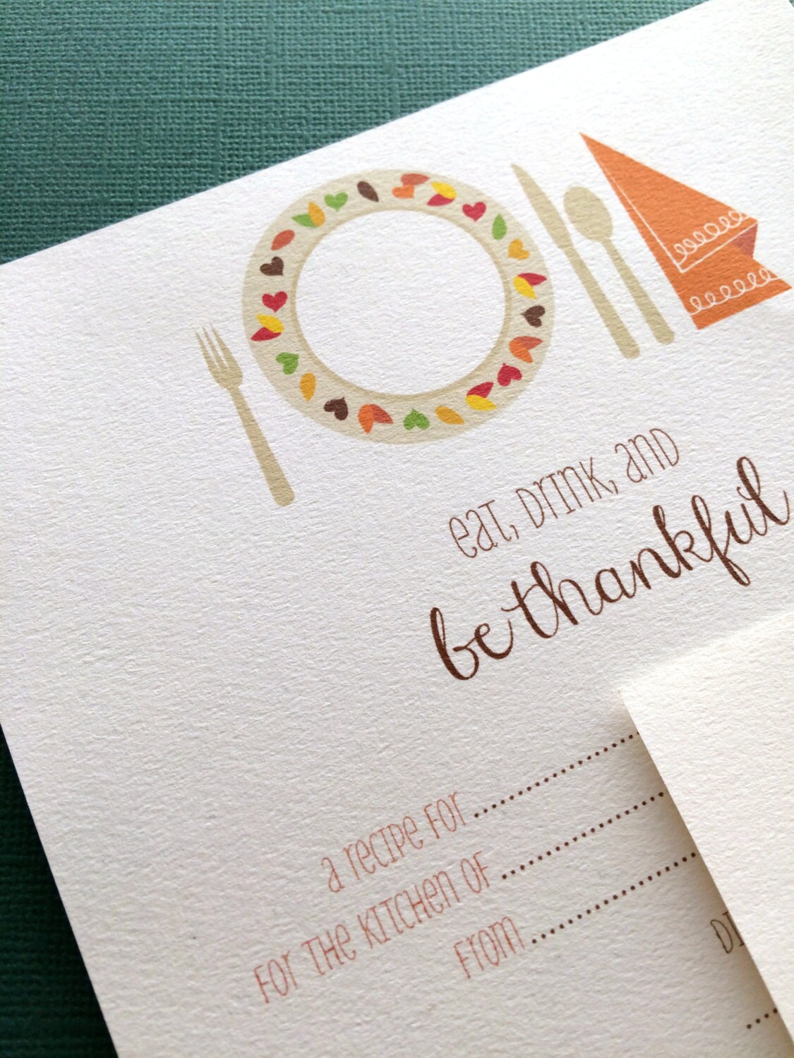 Thanksgiving Recipe Cards- Housewarming Gift, Teacher Gift, Bridal ...