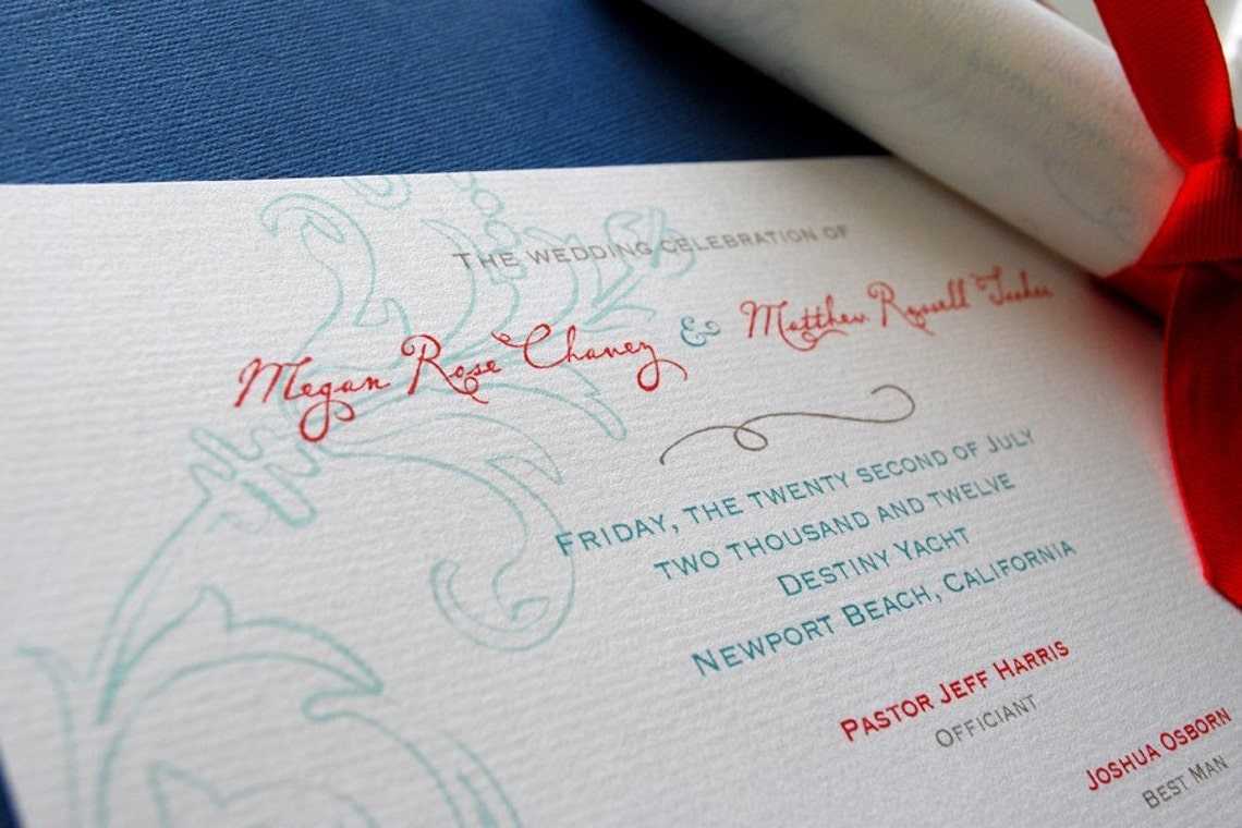 Wedding Program Digital File - Etsy