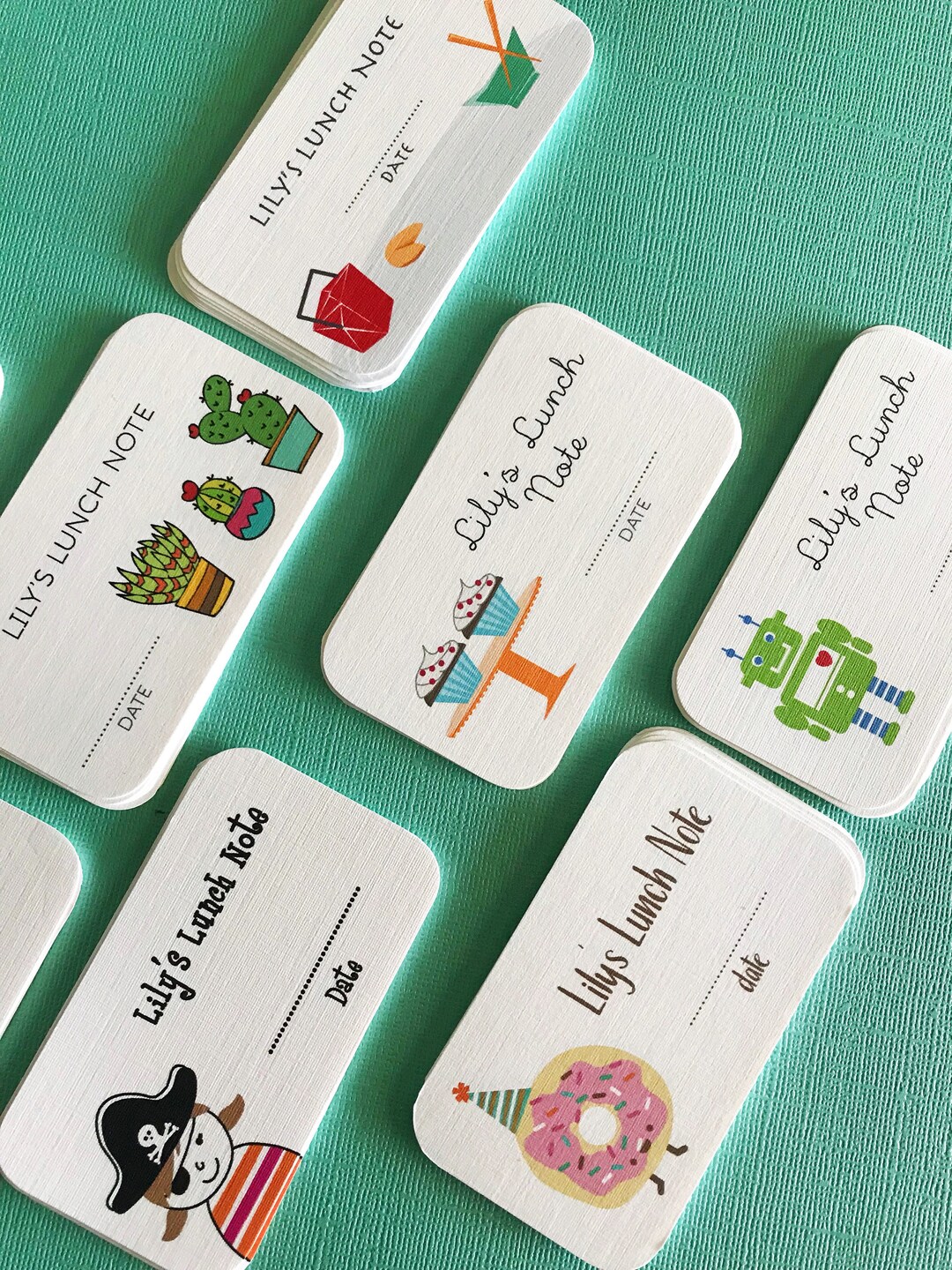 Personalized Lunch Note Cards, Kids Lunchbox Notes, Lunch Bag Notes for ...