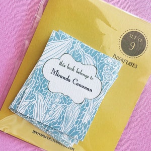 Design 01 Bookplate Set of 9, Book Labels, Custom Tags, Gift Guide ...