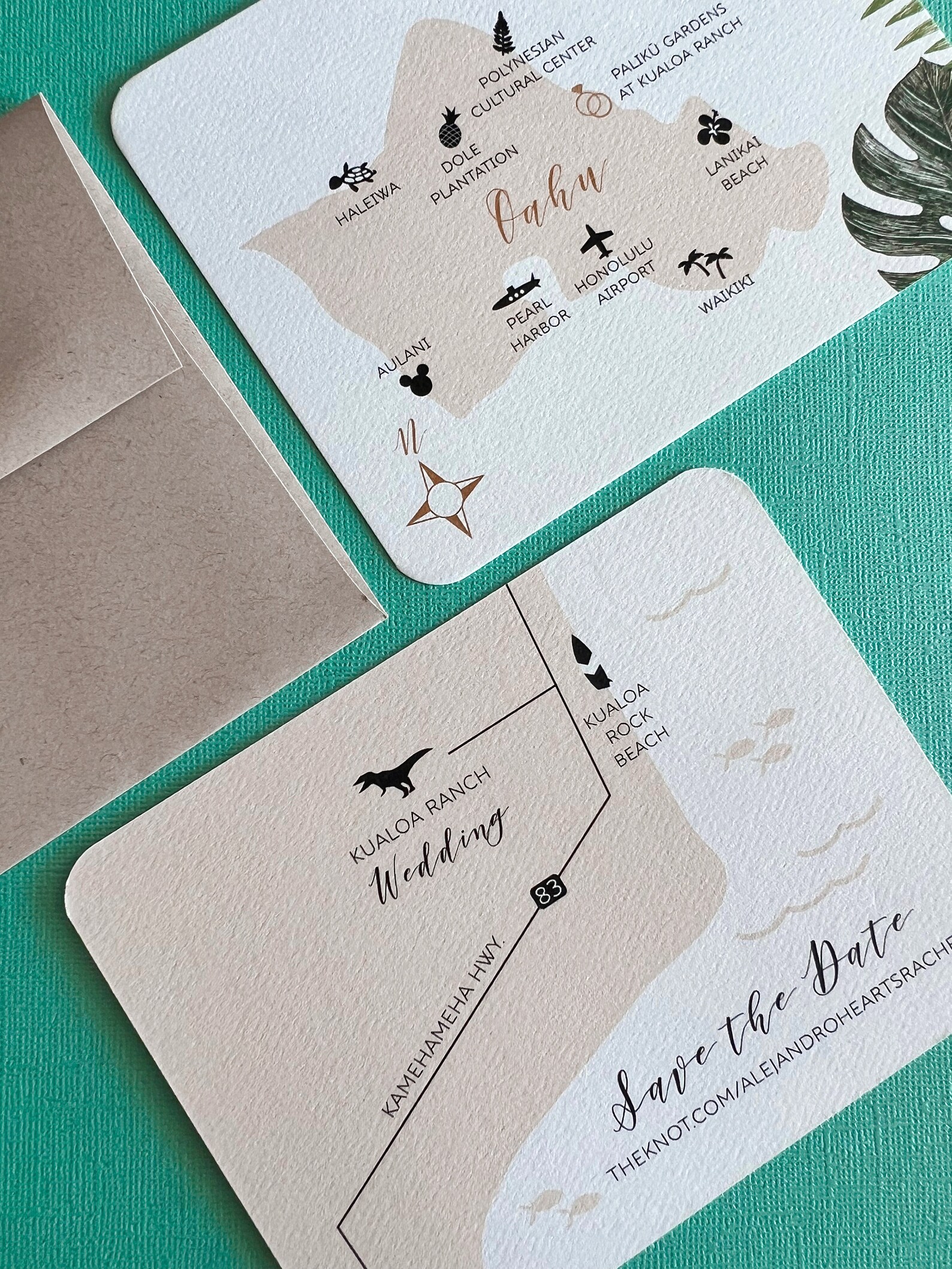 Tropical Hawaiian Island Save the Date Destination Wedding - Etsy
