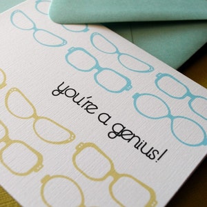 You're a Genius- Congratulations Card - Etsy