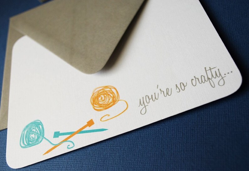Youre so Crafty... Set of 8 Flat Cards - Etsy
