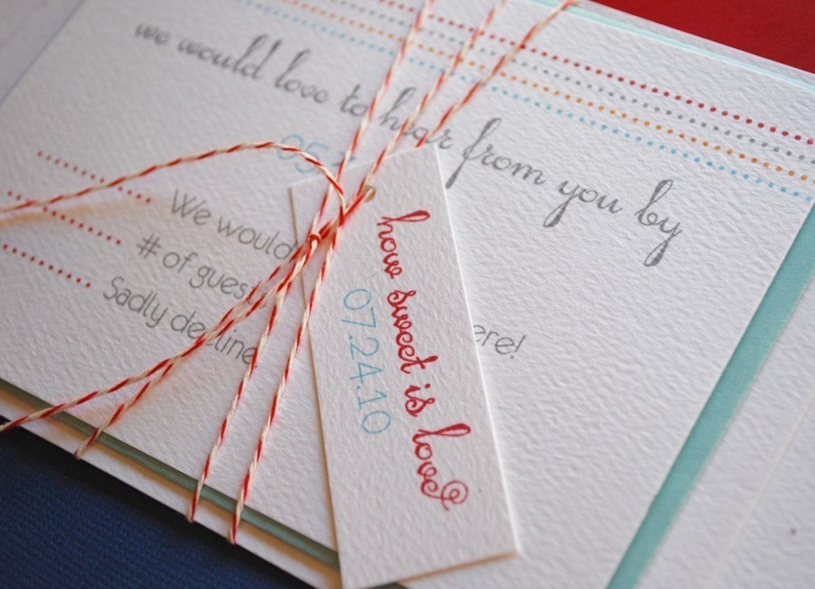 How Sweet is Love invitation sample invitation set modern | Etsy